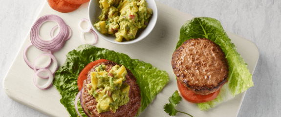 Open Faced Chili Mango Turkey Burger - Hormel Foods