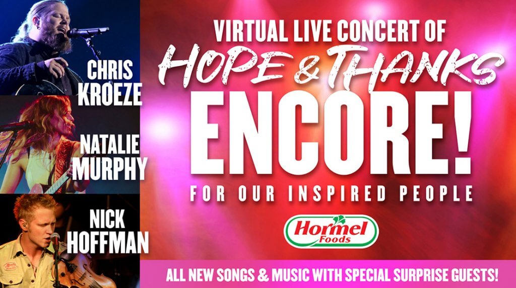 Hormel Foods to Host Second Live Virtual Concert Starring NBC’s “The ...
