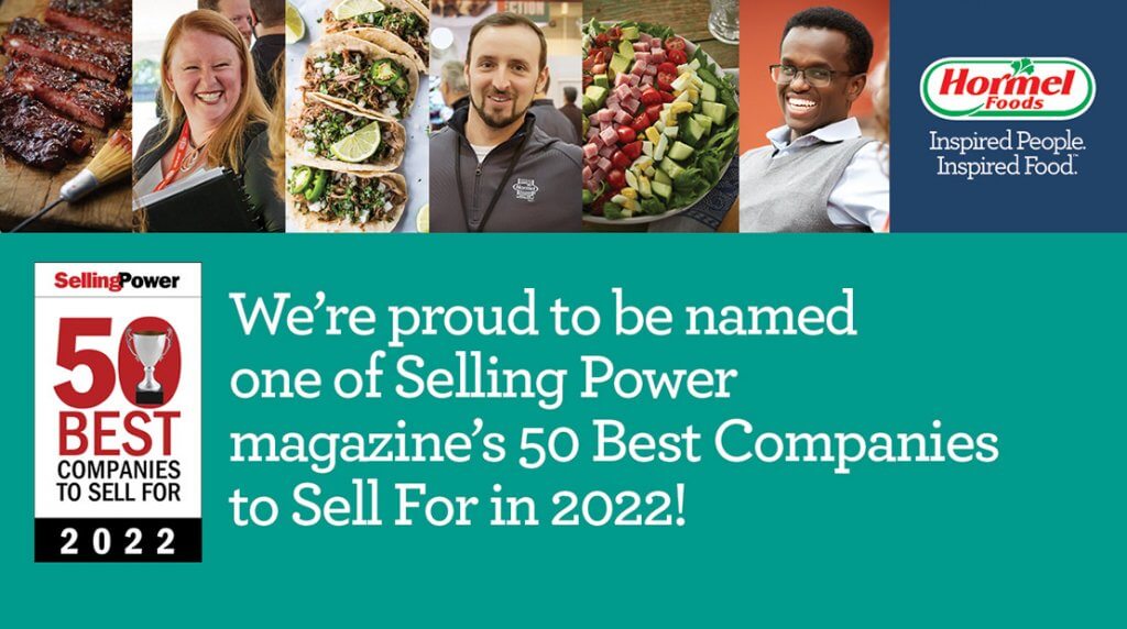 Hormel Foods Named to Selling Power’s 50 Best Companies to Sell For List in 2022 - Hormel Foods