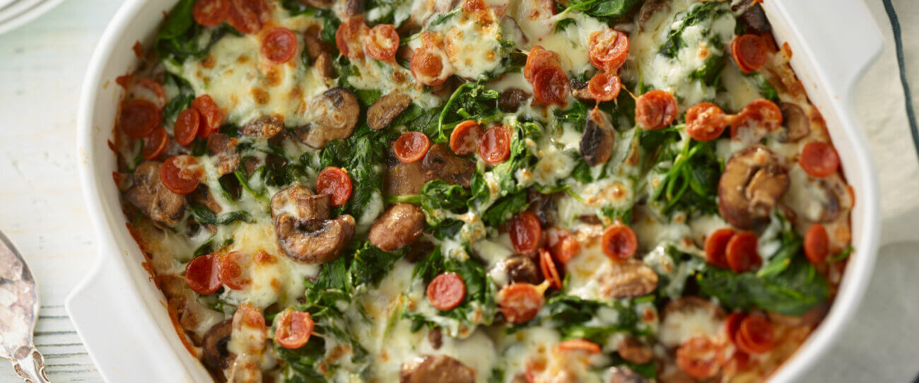 Pepperoni-Spinach Mashed Potato Crust Pizza - Hormel Foods