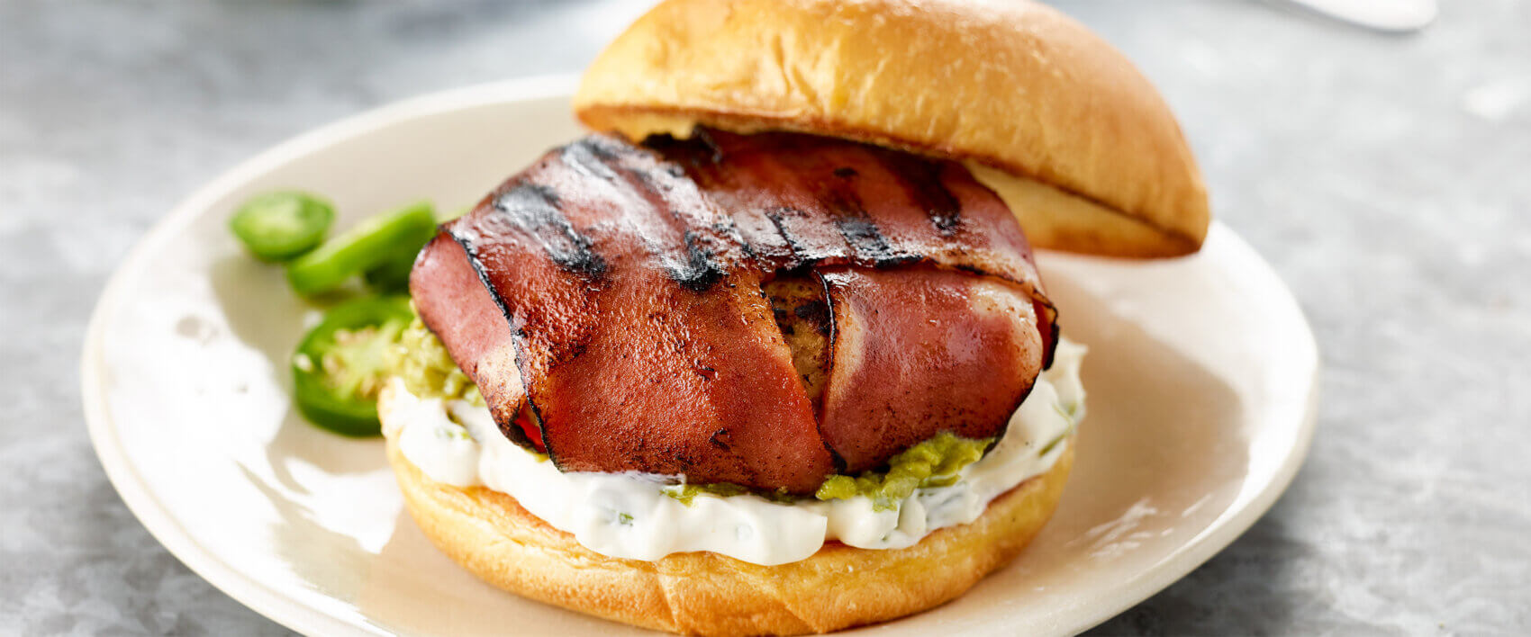 Bacon Wrapped Burger - Hormel Foods
